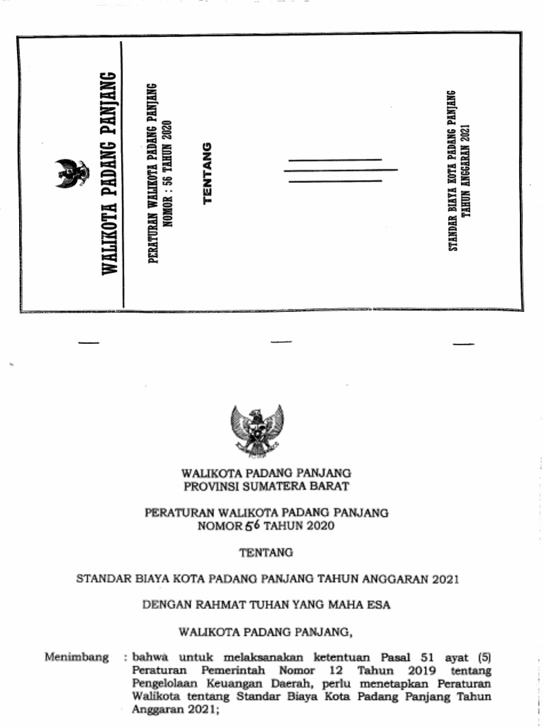 Perwa No 56 THN 2020 | PDF