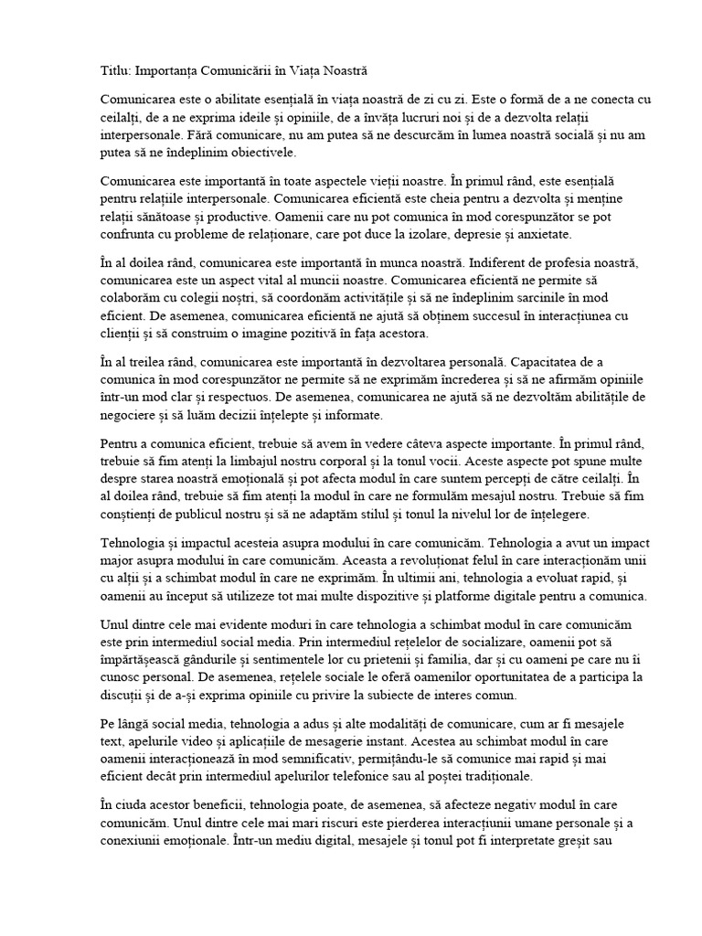 Comunicare | PDF