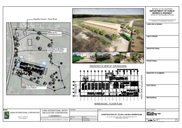 Warehouse Construction Plan Overview | PDF | Real Estate