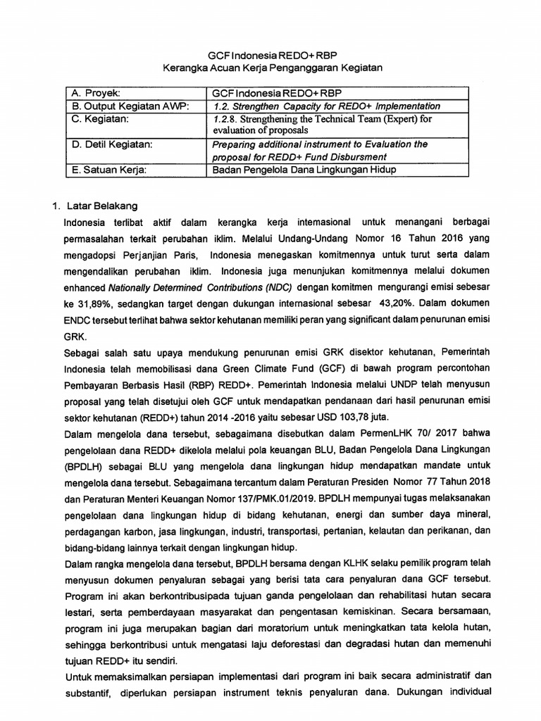 TOR Pengadaan Project Assistan | PDF