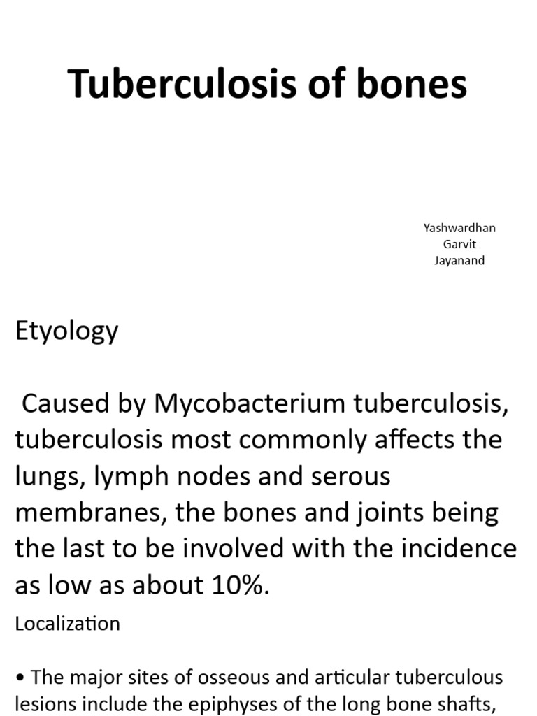 TB of Bone | PDF | Tuberculosis | Bone