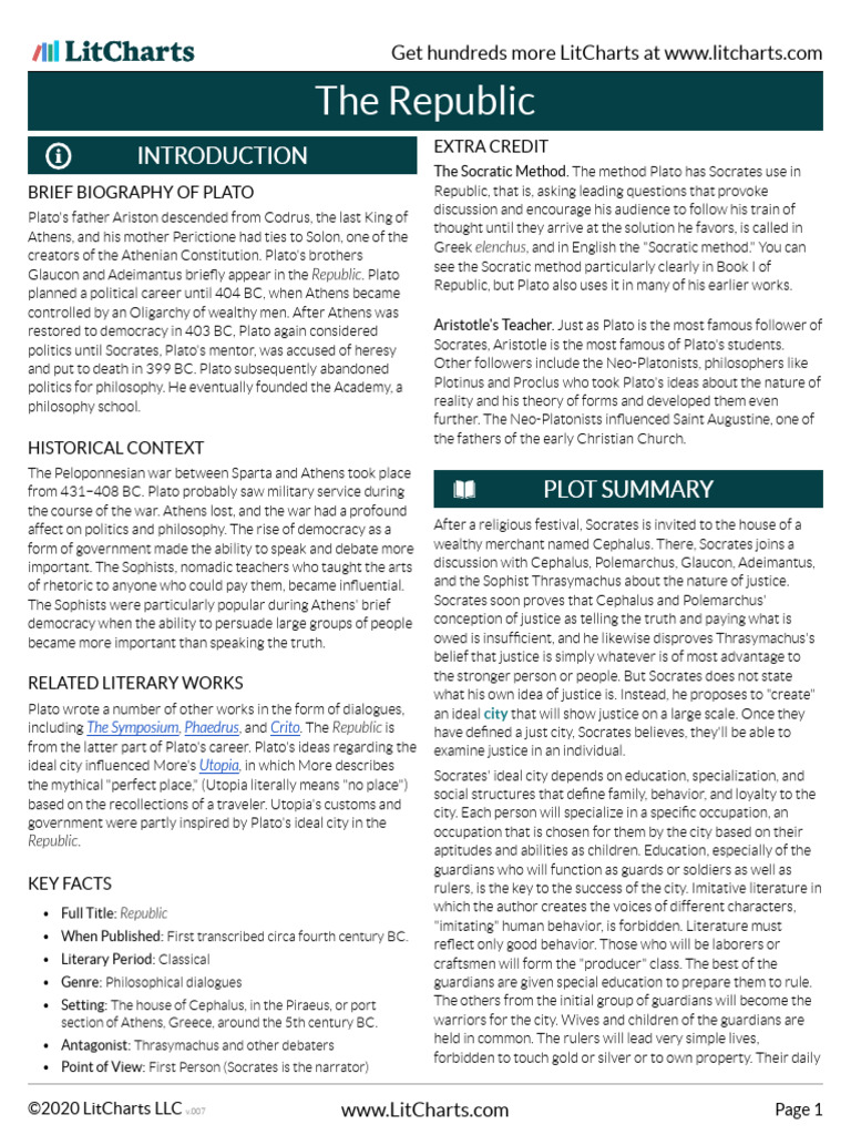 The Republic LitChart | PDF