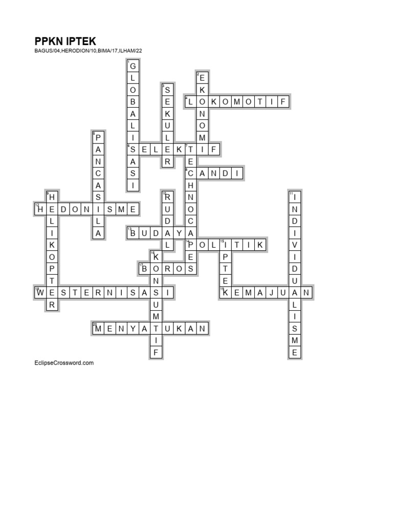 PPKN IPTEK (Answer Key) | PDF