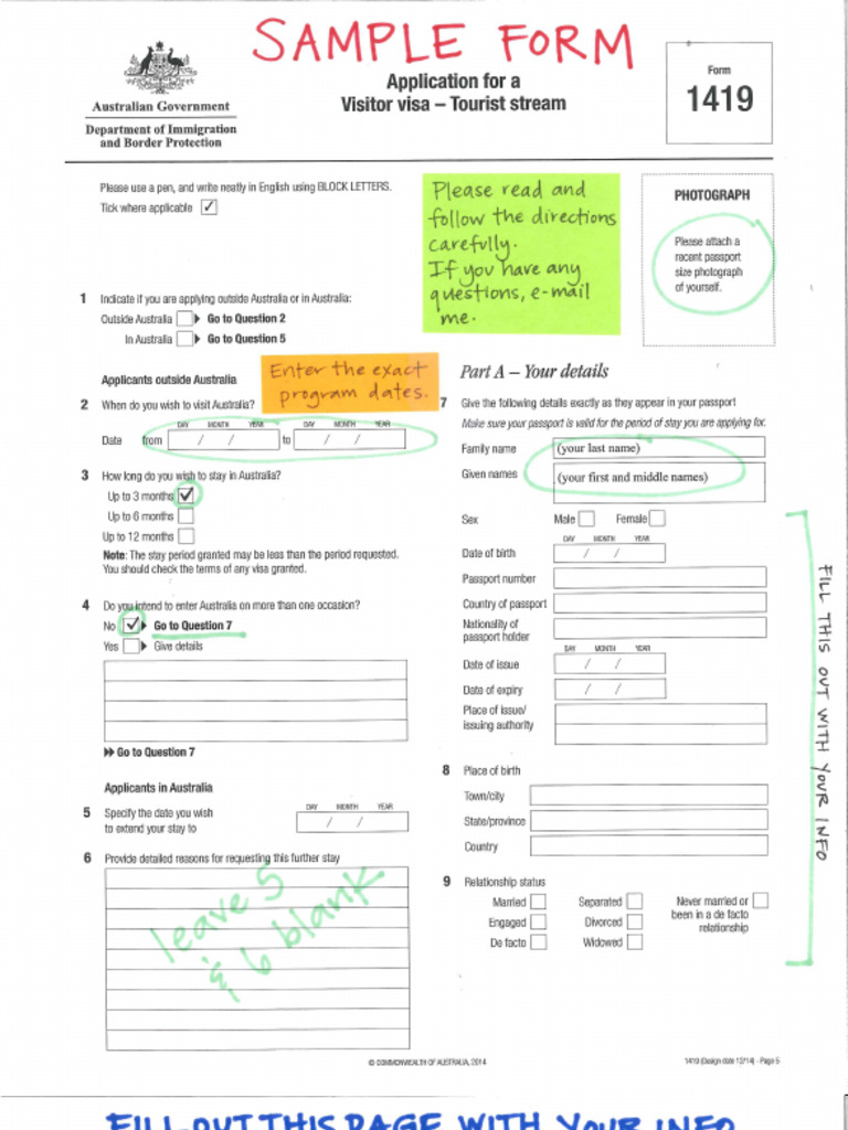 1419 Sample Form | PDF