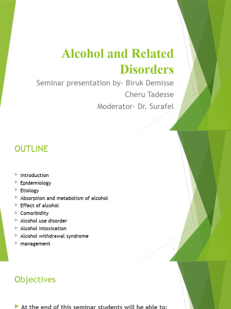 Alcohol Related Disorders - Seminar | PDF | Alcoholism | Benzodiazepine