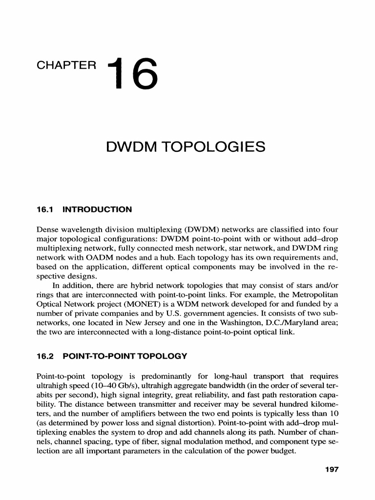 DWDM Topologies | PDF | Wavelength Division Multiplexing | Network Topology