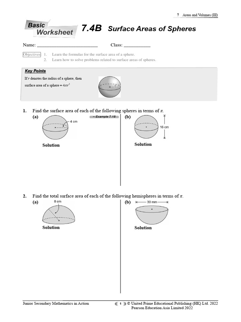 20230118-Basic7 4B | PDF | Sphere | Area