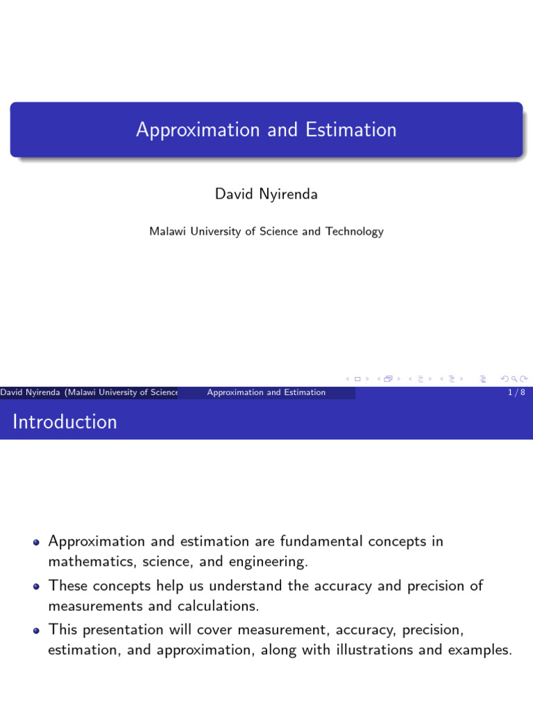 Approximation and Estimation | PDF | Approximation | Significant Figures
