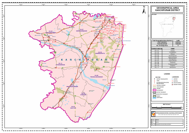 Kanchipuram District Map 2025 | PDF | Geographic Data And Information ...