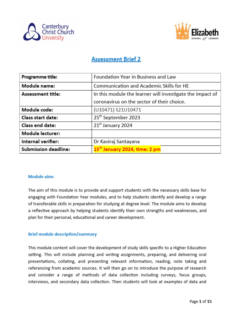 Assessment Brief 2 CAS | PDF | Theory | Methodology
