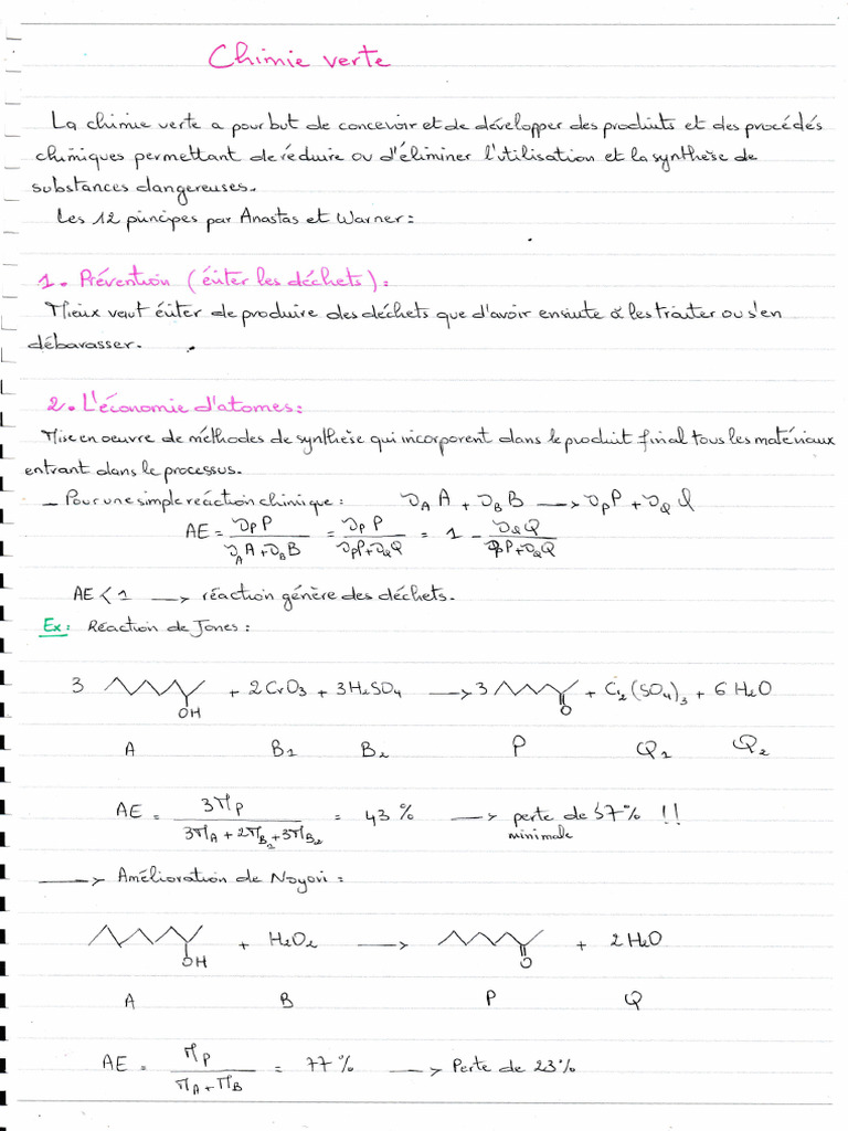 Chimie Verte Cours Hafsa | PDF | Teaching Methods & Materials