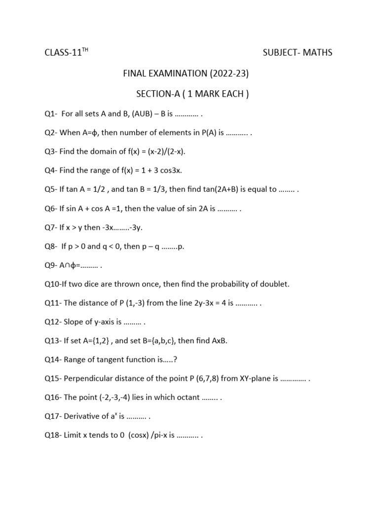Practice Set 11 Maths | PDF