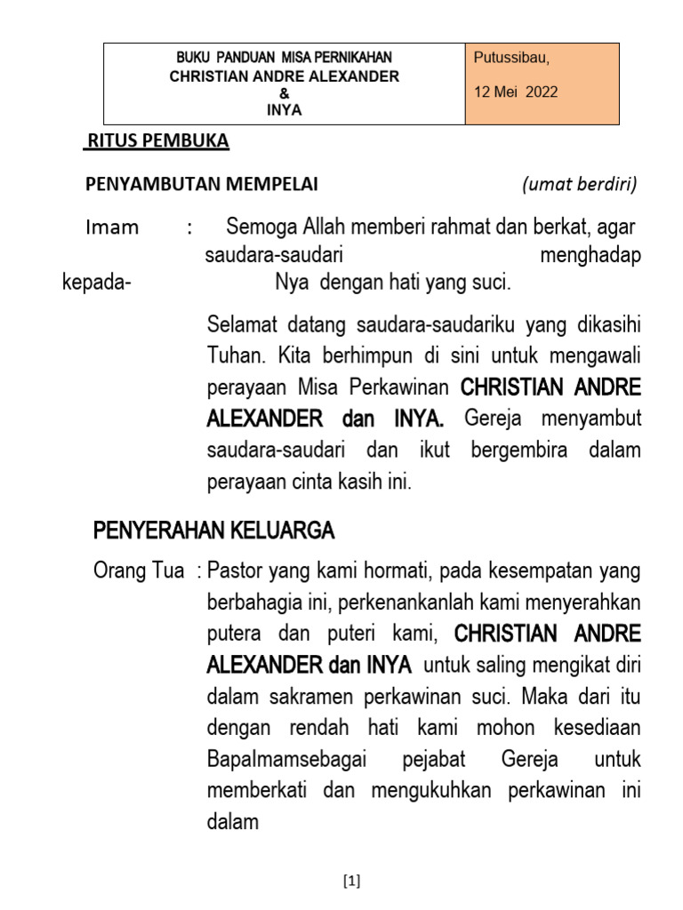 Buku Panduan Pernikahan | PDF