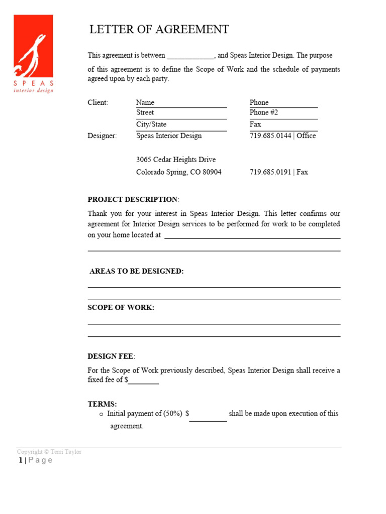 Interior Design Contract Template 04 | PDF