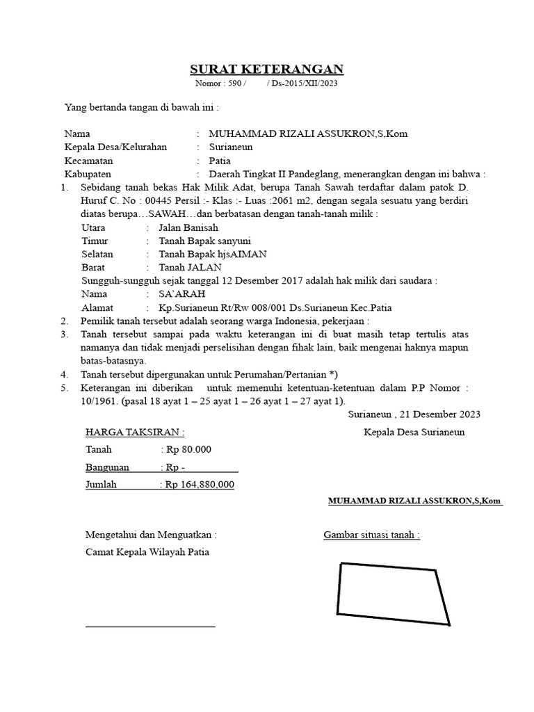 SK Tanah | PDF