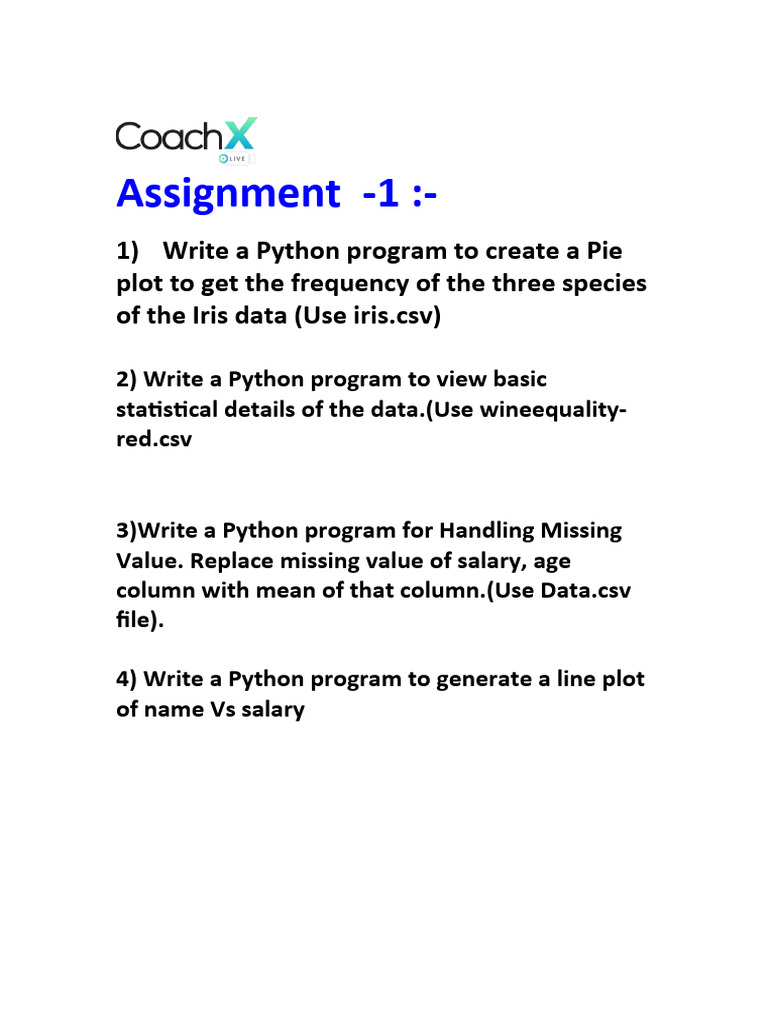 Data Preprocessing Assignments | PDF | Histogram | Comma Separated Values