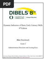 Dibels 8 Benchmark Maze 3 Scoring Key 2020-1 | PDF