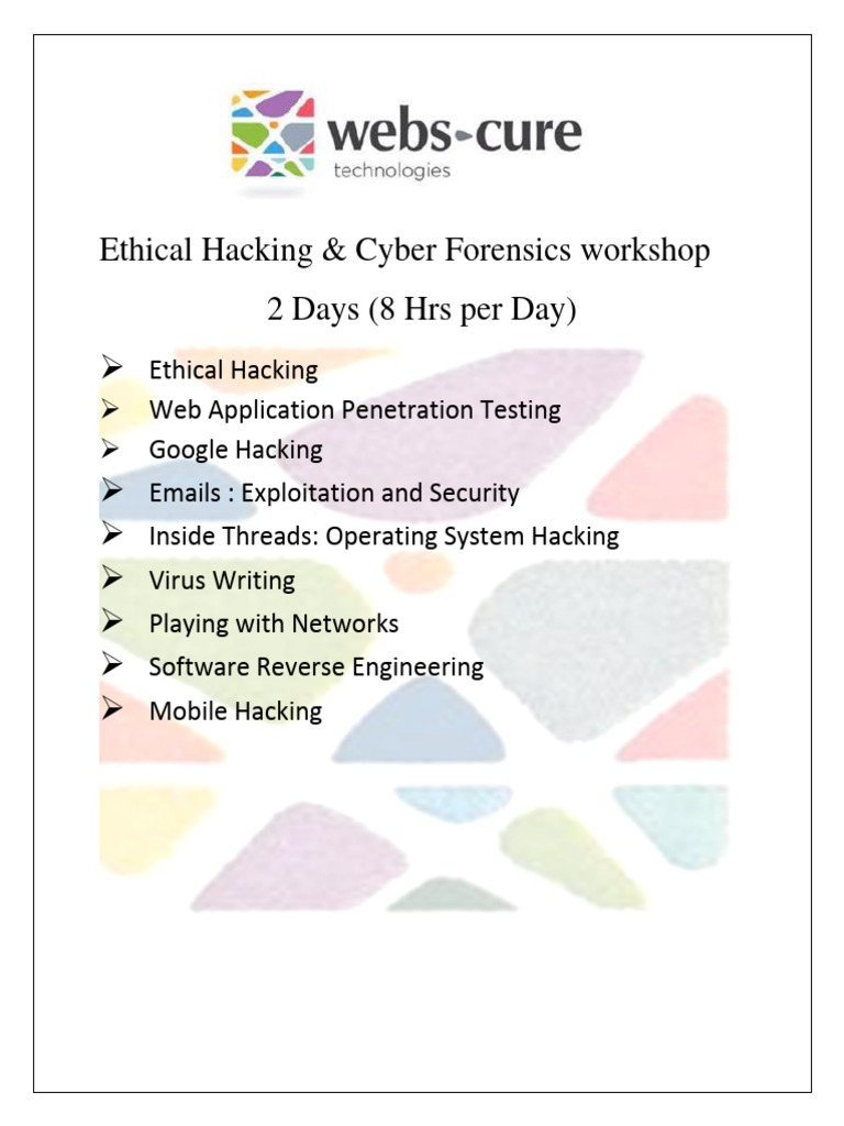 Ethical Hacking Workshop | PDF | Security Hacker | Penetration Test