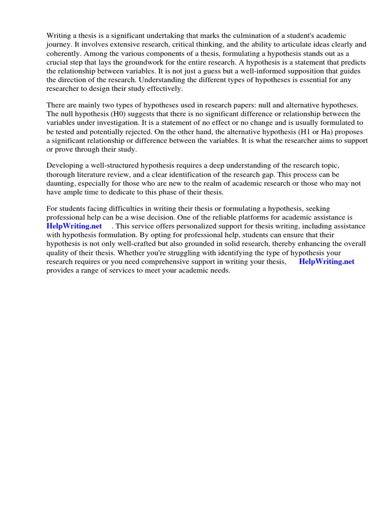 How to Formulate a Research Hypothesis | PDF | Hypothesis | Statistics