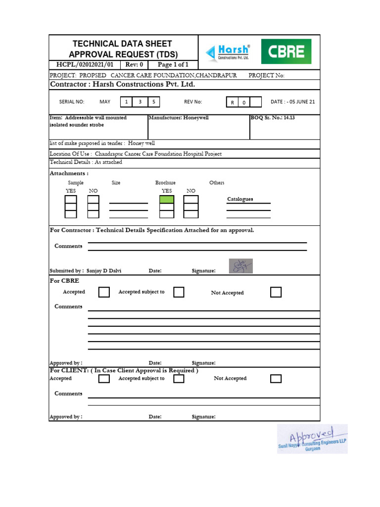 TDS 135 For Approval of Addressable Wall Mounted | PDF ...