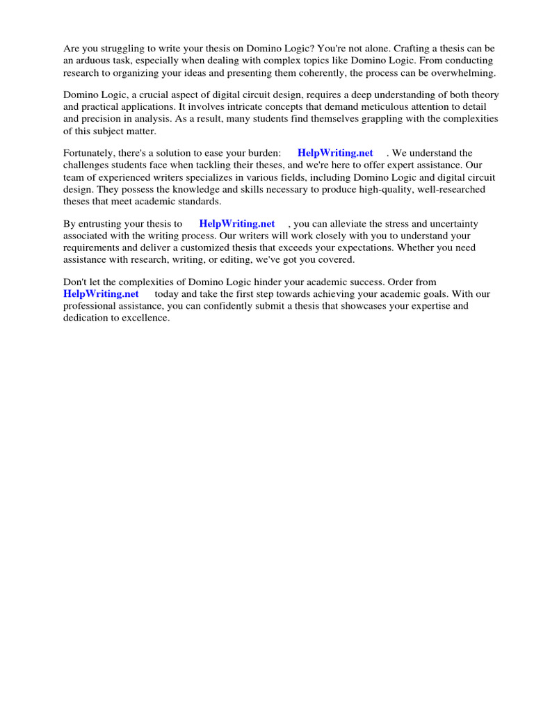 Domino Logic Thesis | PDF