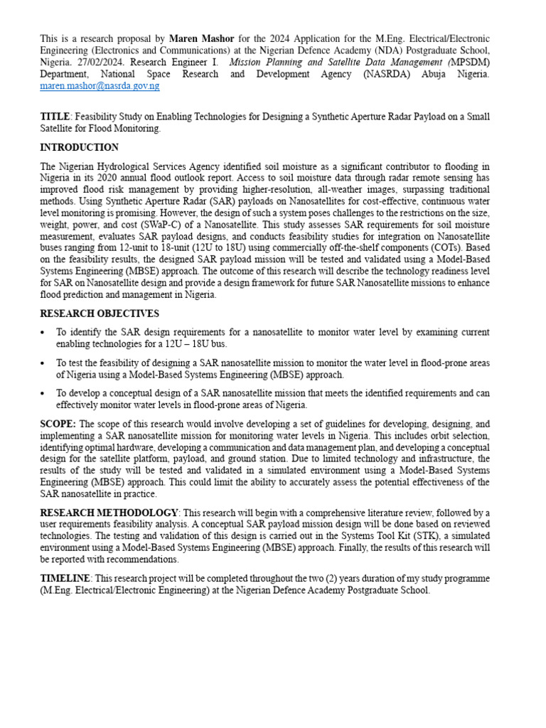 Maren Mashor-Research Proposal MSC - Application | PDF