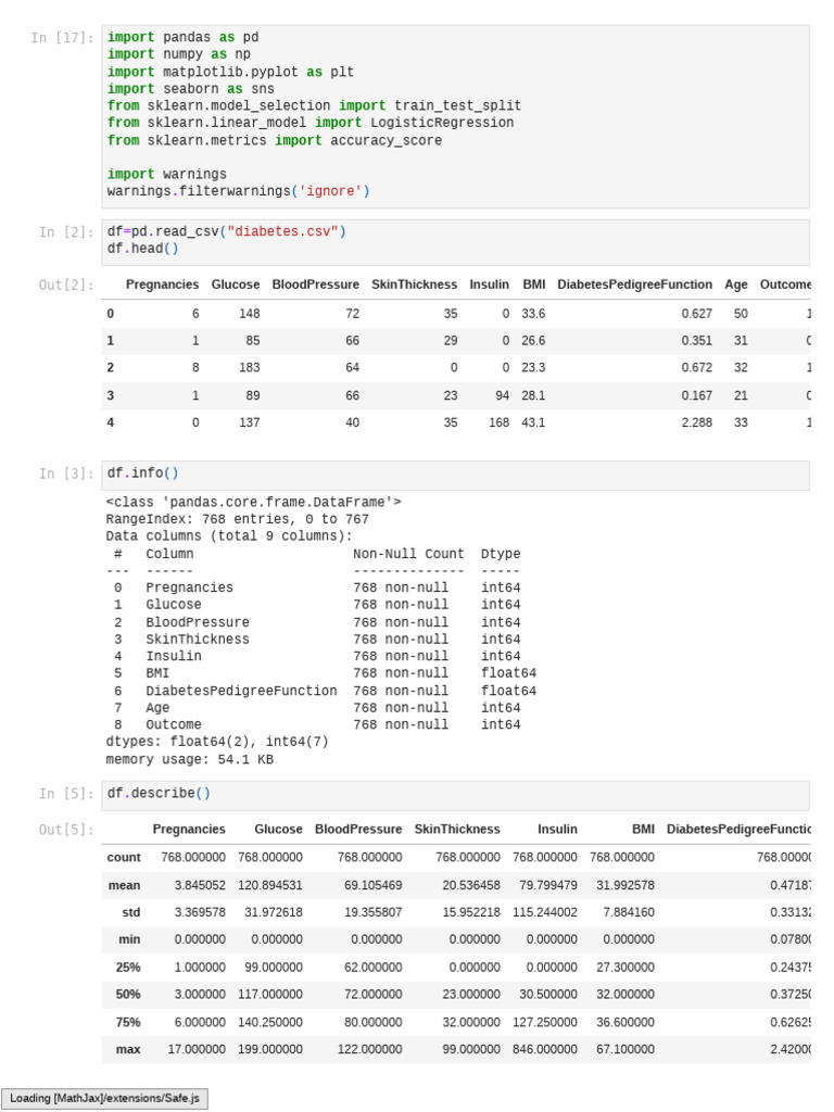 Diabetes Prediction System | PDF | Statistical Analysis | Teaching ...