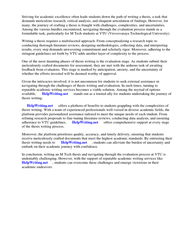 M Tech Thesis Evaluation Vtu | PDF | Evaluation | Thesis