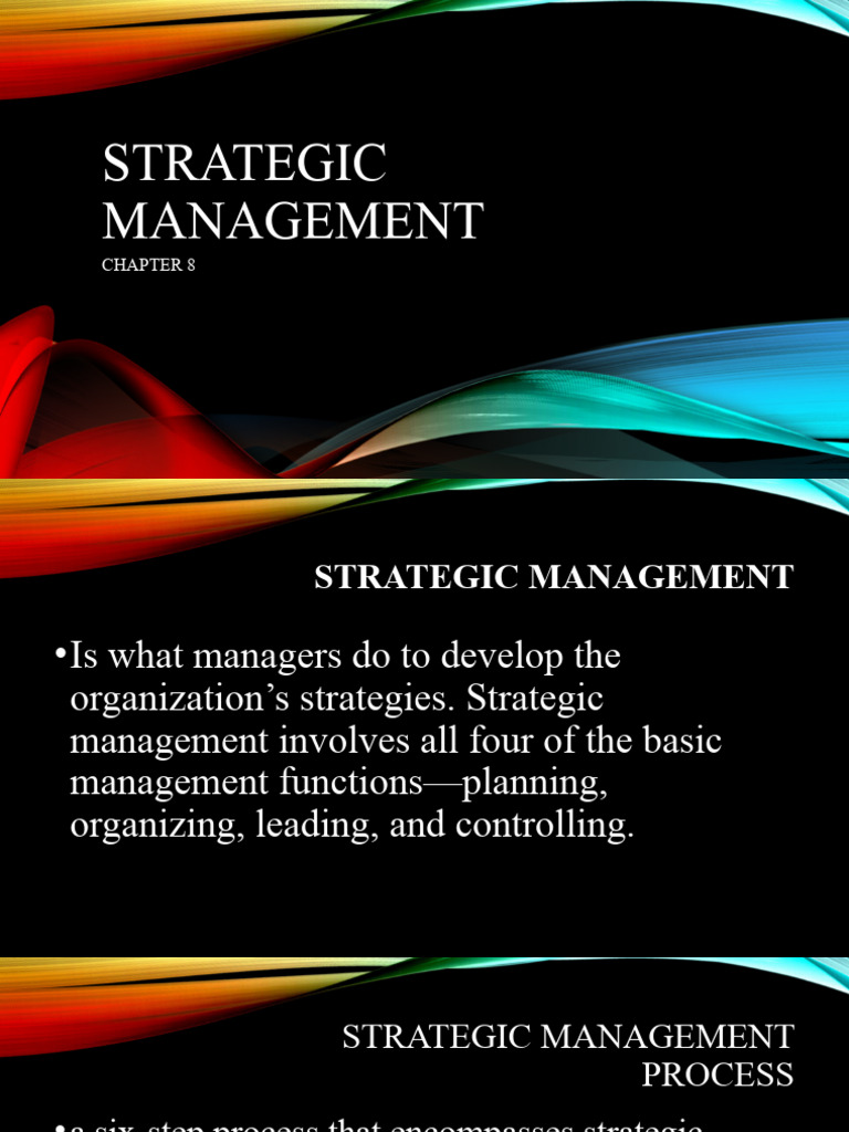 Chapter 8 - Strategic Management | PDF