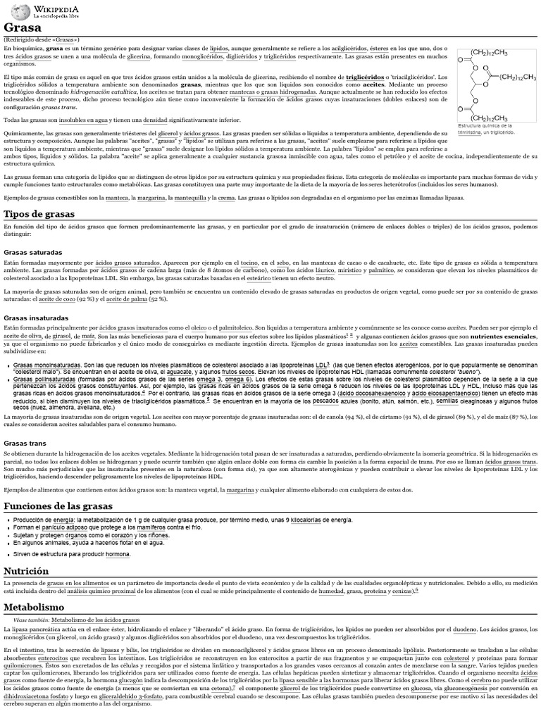Grasas | PDF