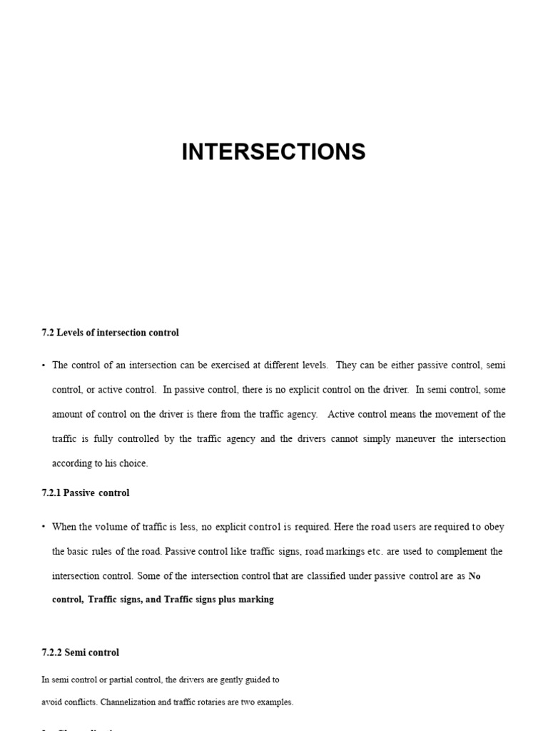 Intersections - 2 | PDF | Traffic | Intersection (Road)