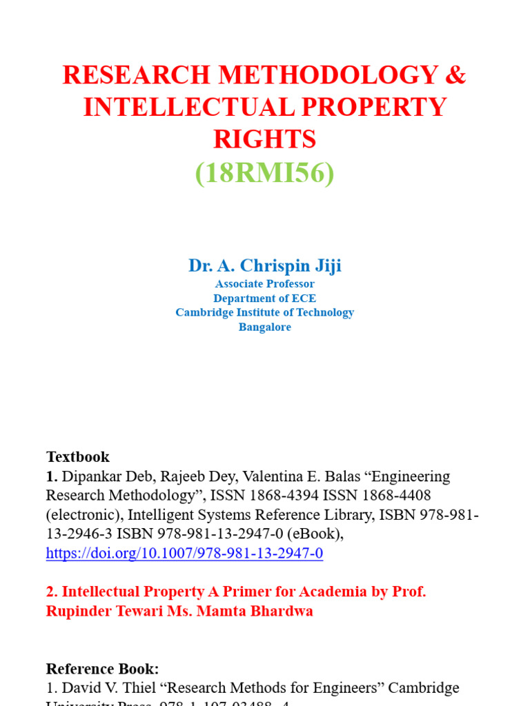 Module 3-RM | PDF | Intellectual Property | Patent Claim