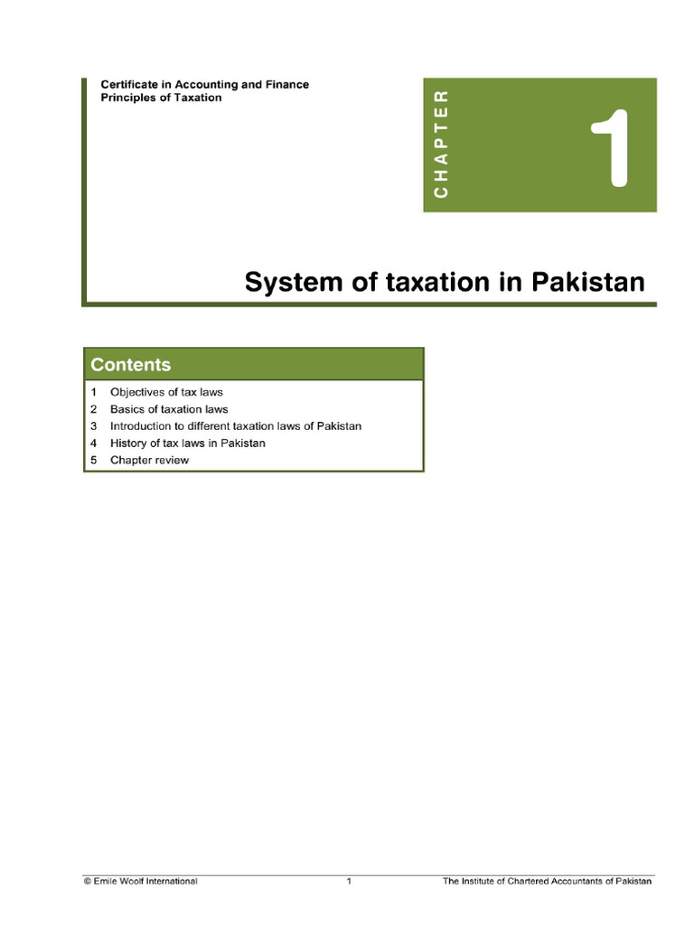 Introduction To Taxation | PDF