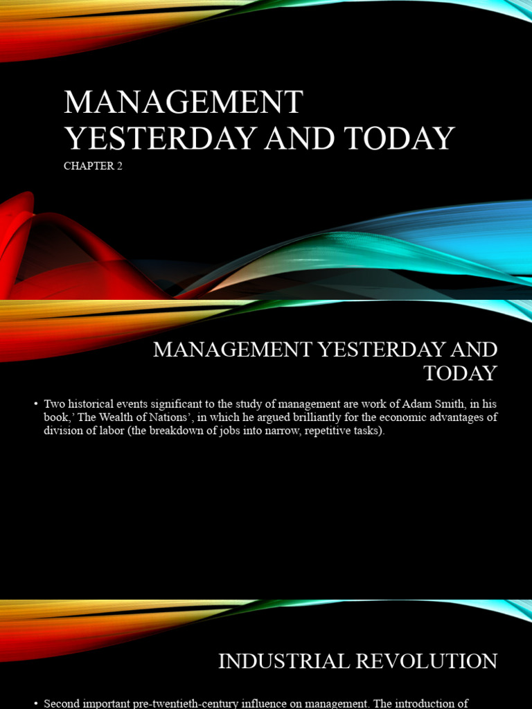 Chapter 2 - Management Yesterday and Today | PDF