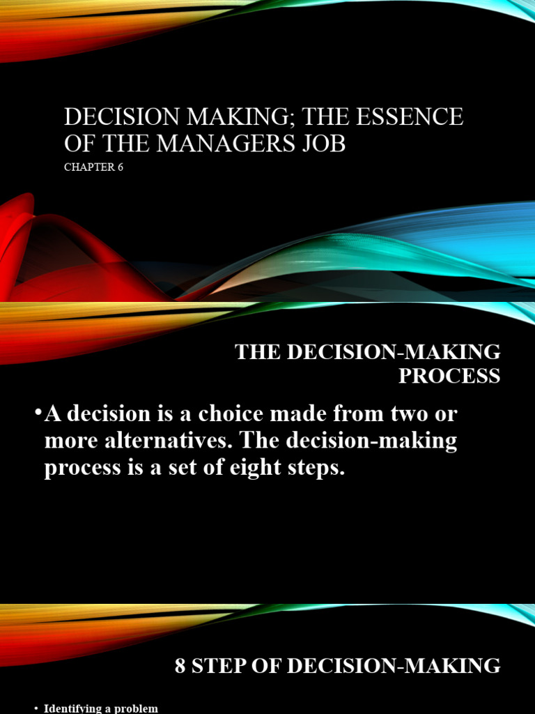Chapter 6 - Decision Making | PDF