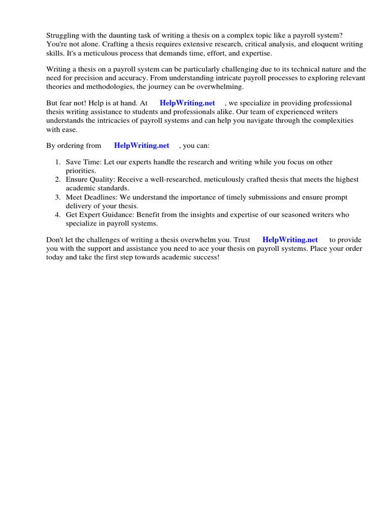 Example of Thesis Payroll System | PDF