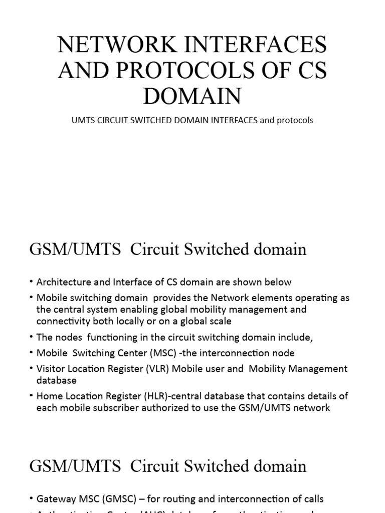 Circuit Switched Interfaces and Protocols | Download Free PDF | Data Transmission | Network ...