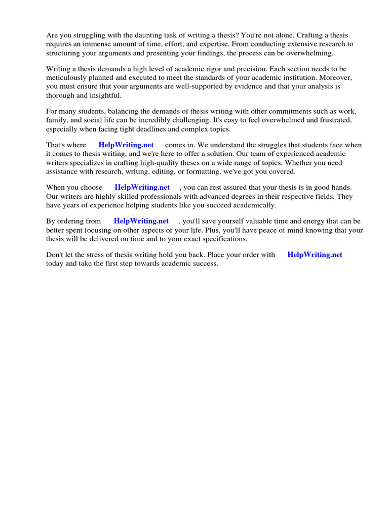 Thesis Writing Application | PDF