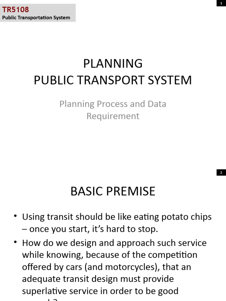 Public Transport System Planning Guide | PDF | System | Public Transport