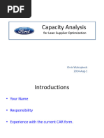 Capacity Analysis Report (CAR) : User Guide | PDF | Car | Ford Motor ...