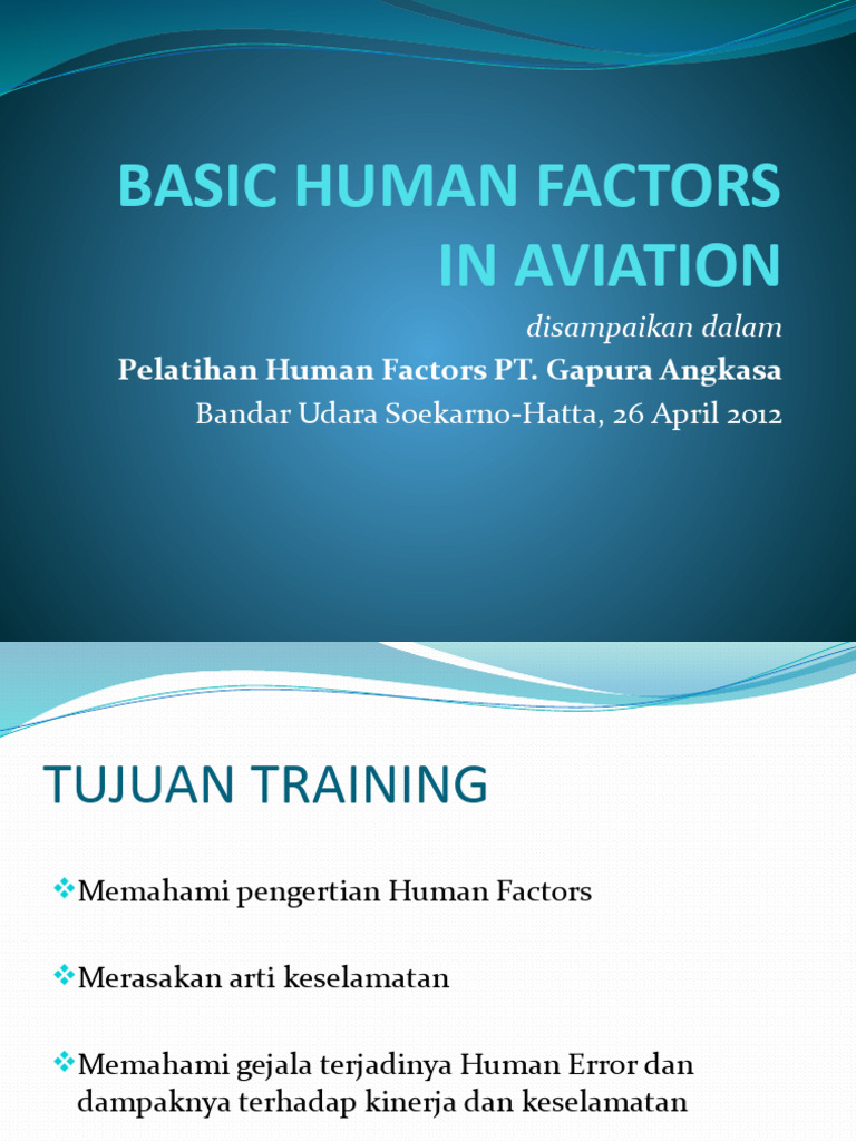 BASIC HUMAN FACTORS | PDF