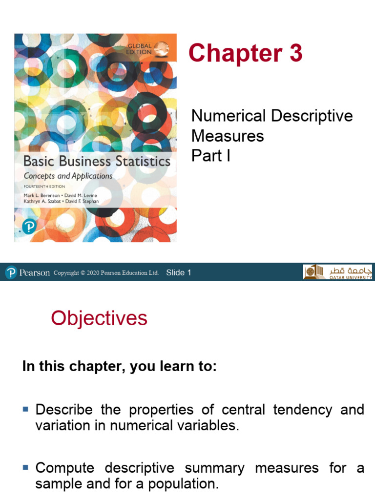 Chapter 3 Part 1 | PDF | Variance | Standard Deviation
