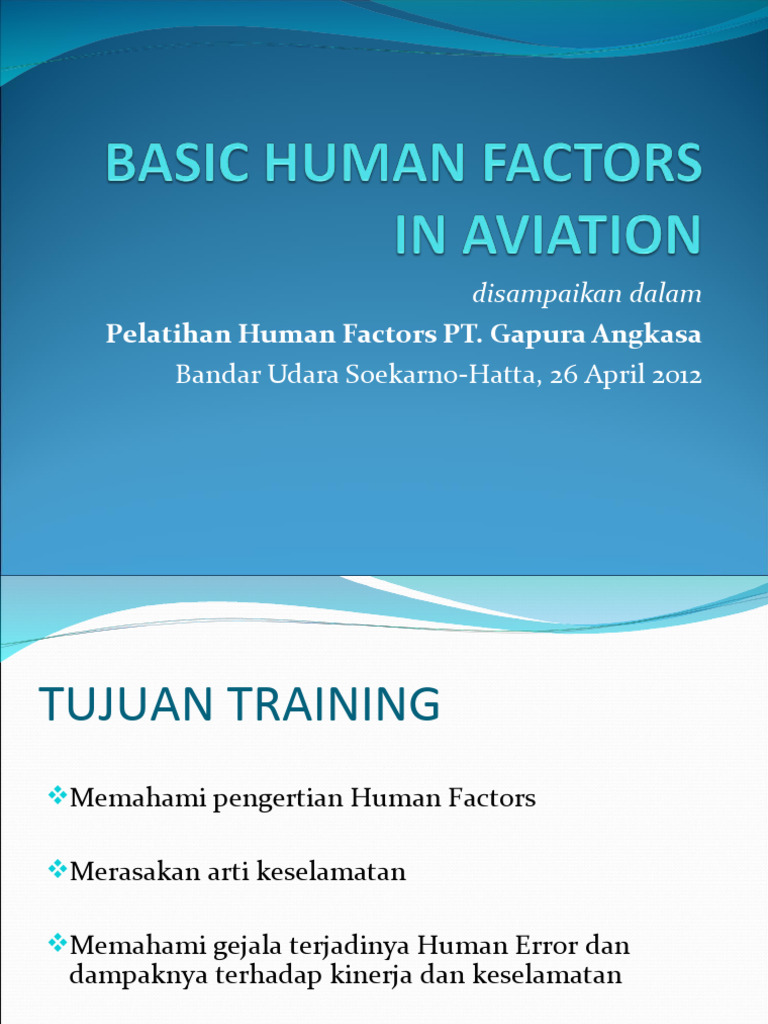 Basic Human Factors | PDF