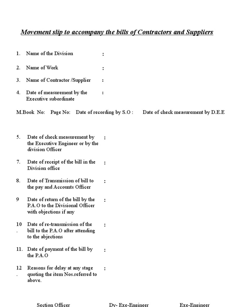 Movement Slip@@@@@@ | PDF
