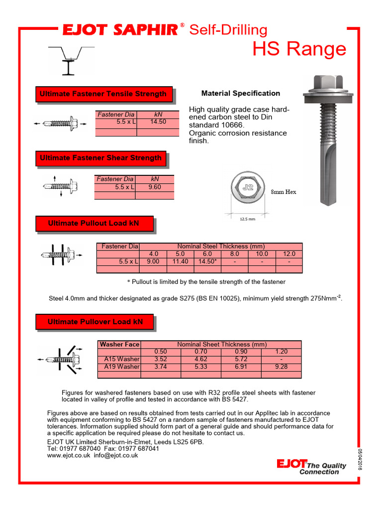 Ejot | PDF | Steel | Washer (Hardware)