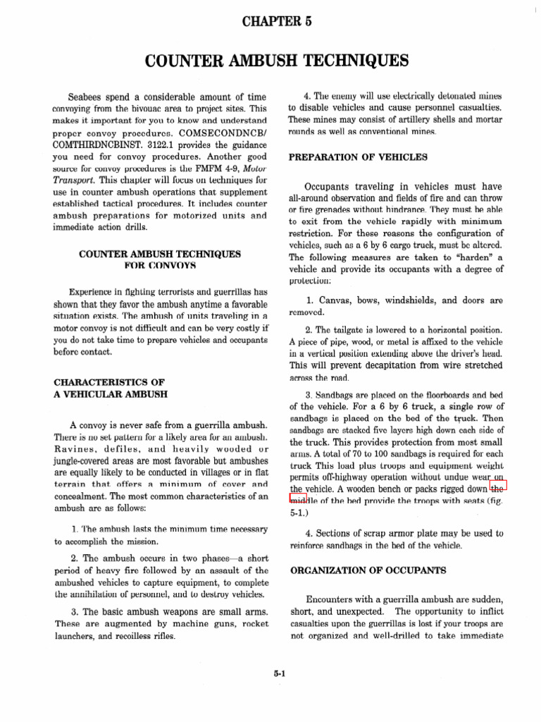 Counter Ambush Techniques | PDF