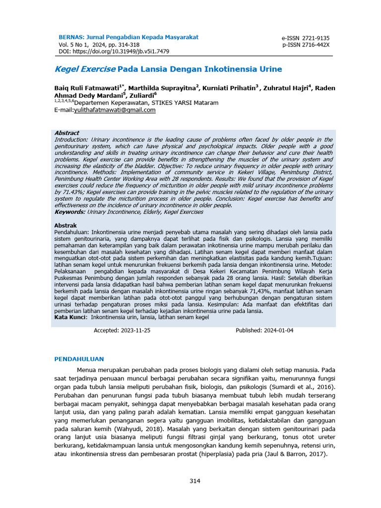 Jurnal Ebp Senam Kegel | PDF