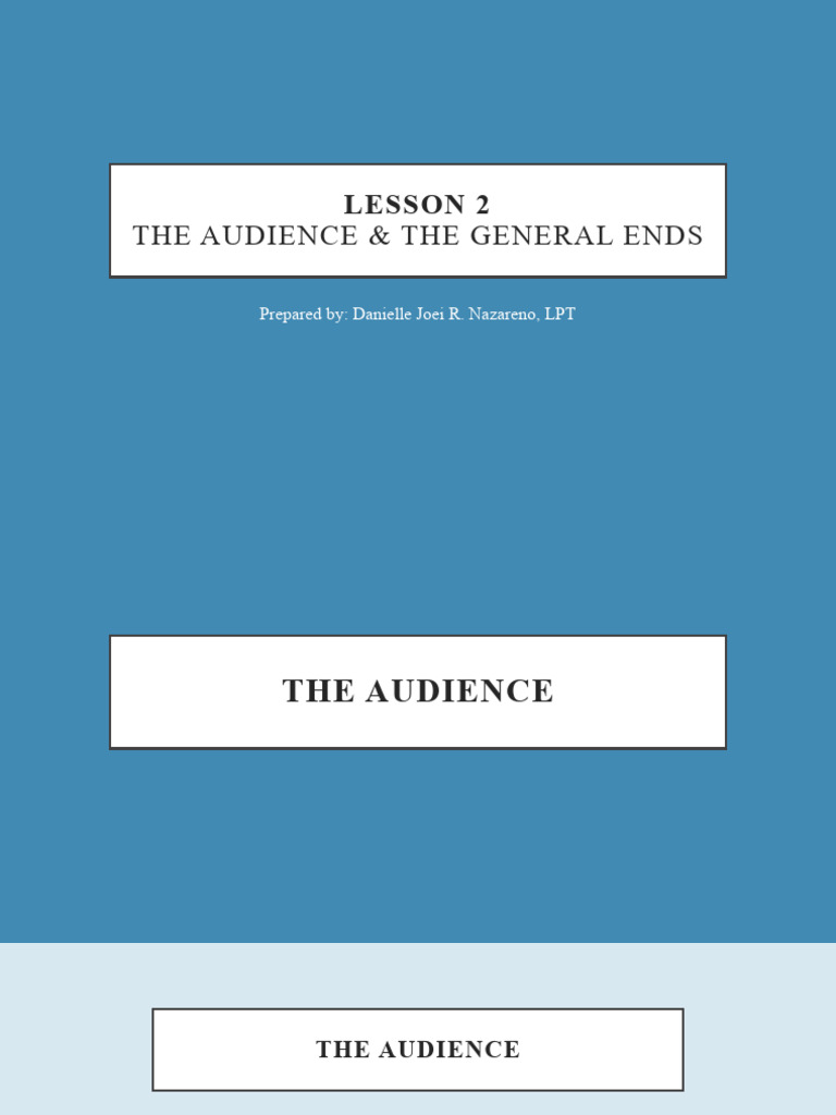 Understanding Audience Dynamics in Presentations | PDF | Attention ...