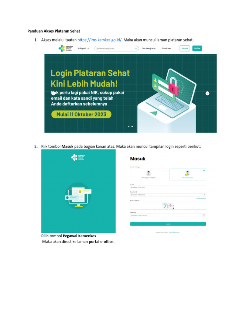 Panduan Login Lms Pdf Karier Perkembangan Komputer