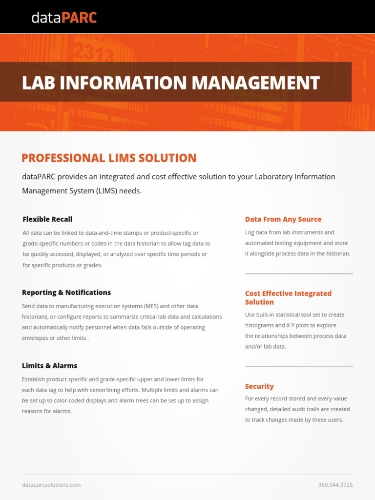Dataparc Lims | PDF | Data | Automation